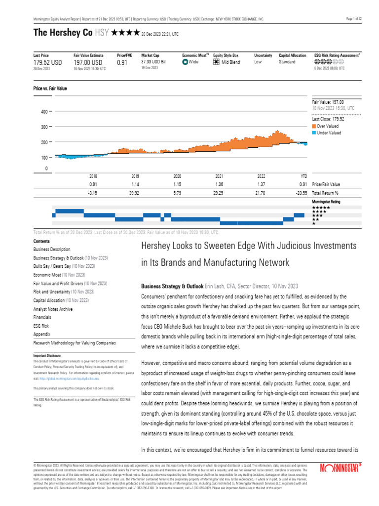 Morningstar Report-636d1777e26a17cb57991444 | PDF | Retail | Stocks