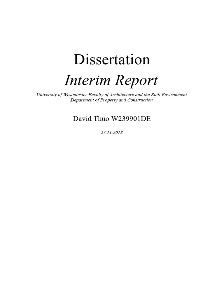 Dissertation Interim Repor | PDF