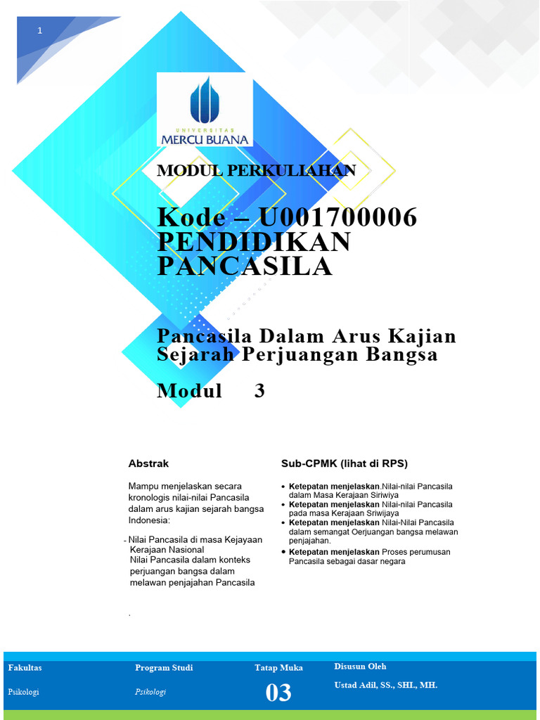 MODUL 3 PP-PANCASILA-SPB-SBLM-MERDEKA-21 | PDF