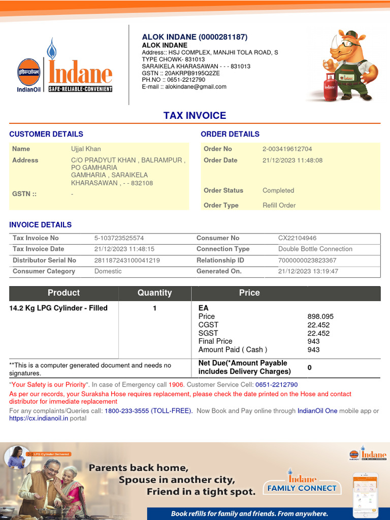 Invoice | Download Free PDF | Liquefied Petroleum Gas | Invoice