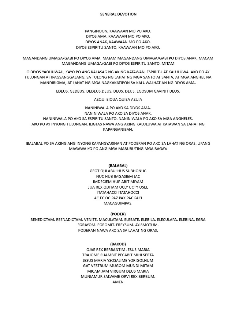 General Devotion | PDF