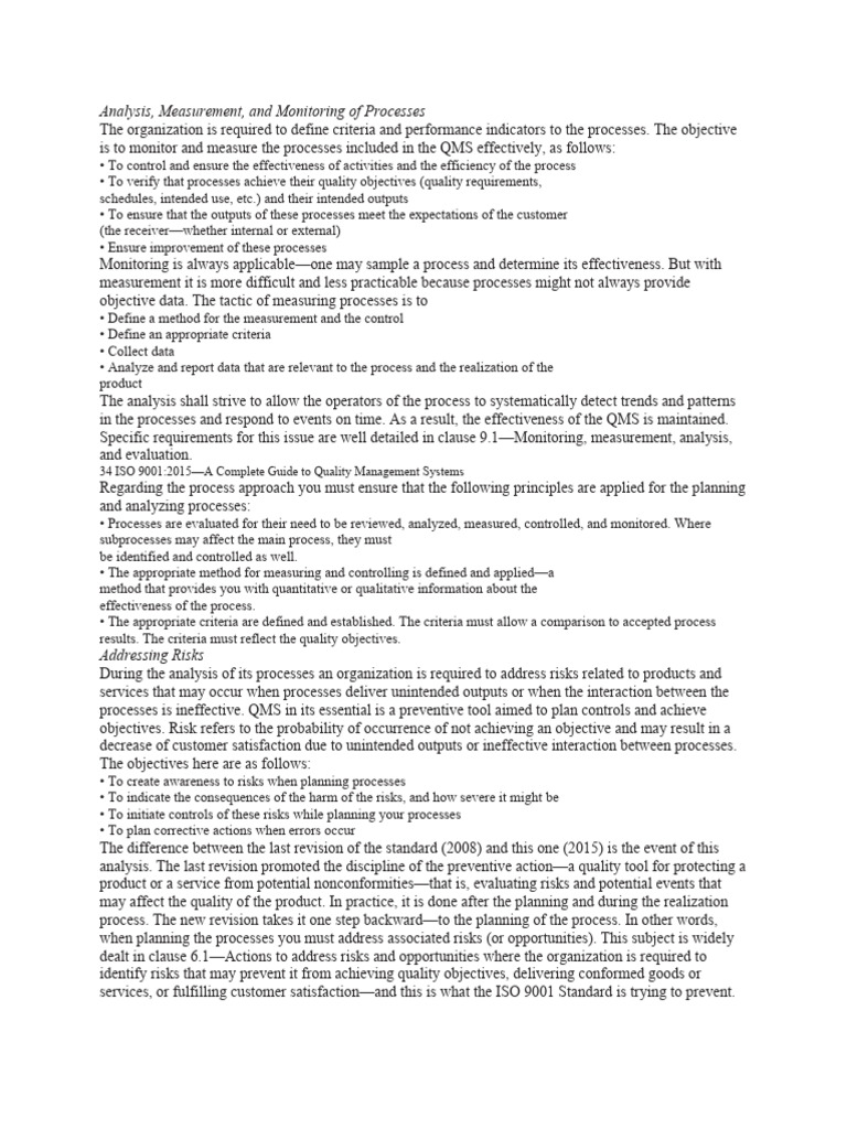 Addressing Risks | PDF | Risk | Quality Management System