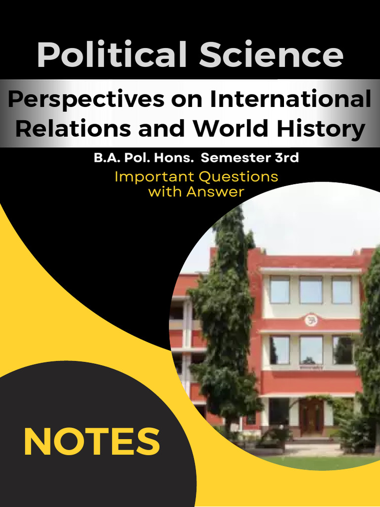Perspectives on International Relations | PDF | Politics | Social Science