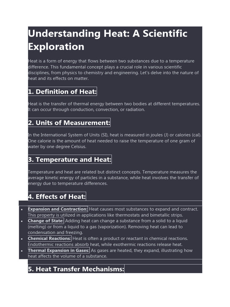 Understanding Heat | PDF | Heat | Heat Transfer