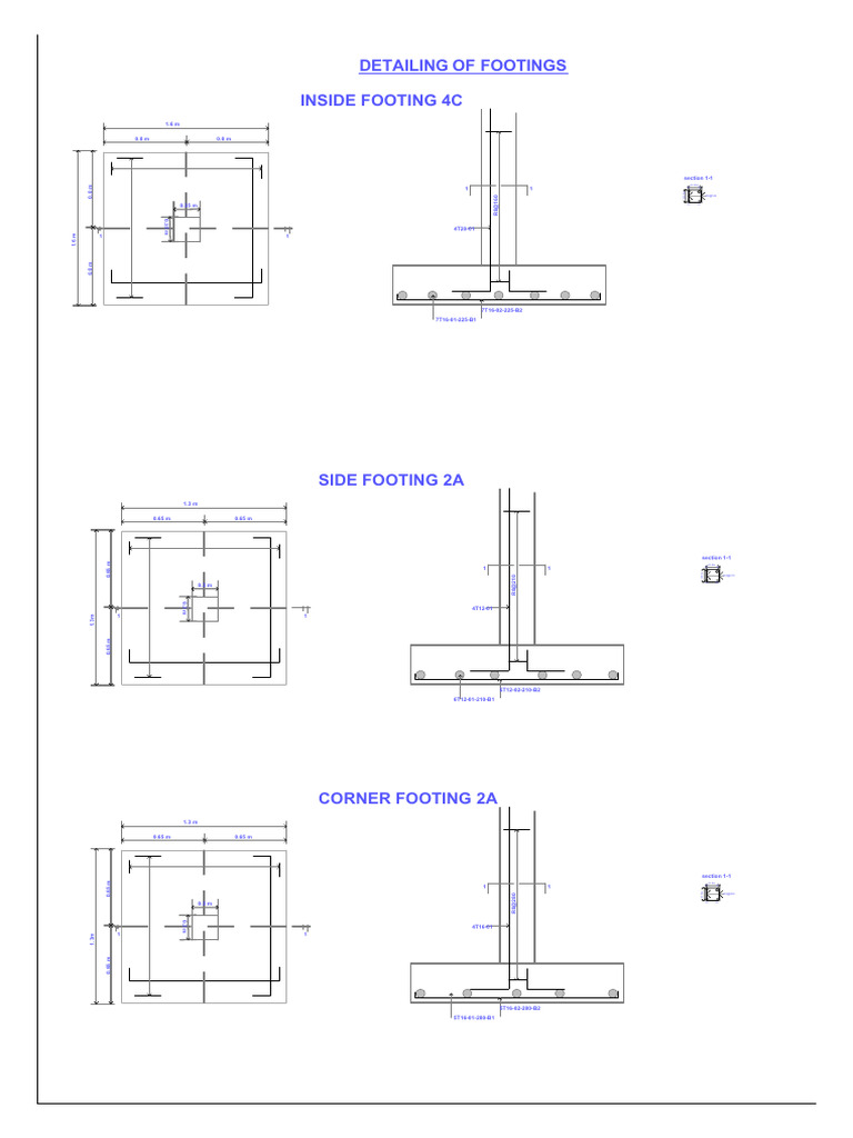 Detailing of Footings | PDF