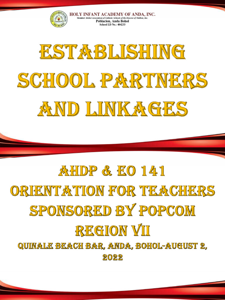 Establishing School Partners and Linkages | PDF