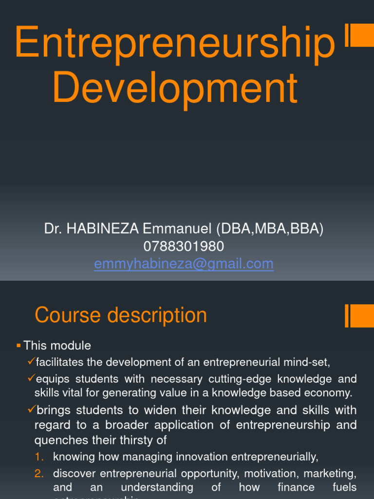 Chapter 1 Introduction To Entrepreneurship Pdf Entrepreneurship