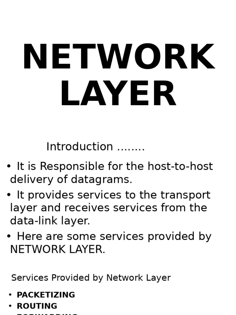 4-Network Layer-1 | PDF | Routing | Internet Protocols