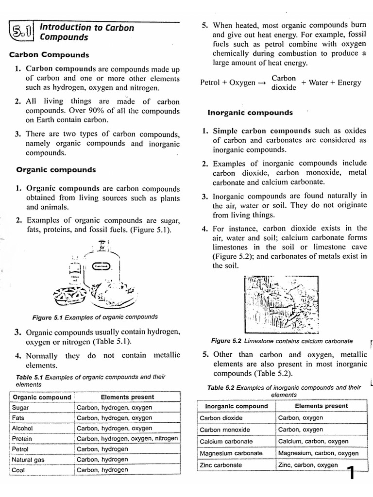 Science Form 5 Chapter 5 Carbon Compounds | PDF