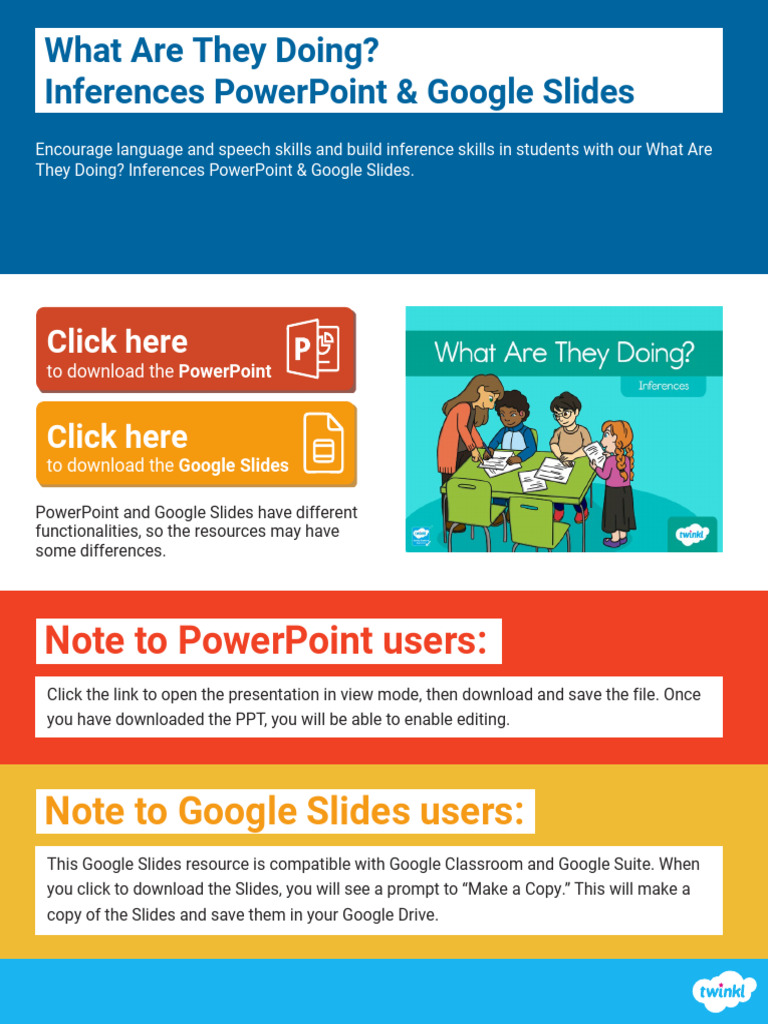 What Are They Doing Inferences Powerpoint Google Slides Us Se ...
