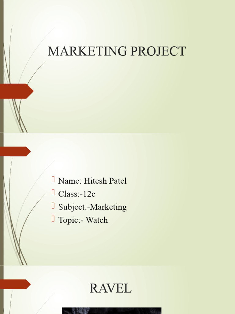 MARKETING PROJECT | PDF | Watch | Retail