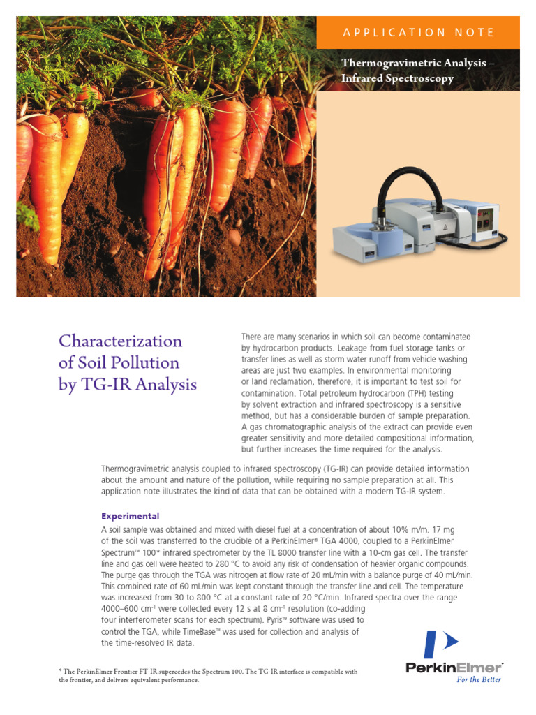 Characterization of Soil Pollution by TG-IR | PDF