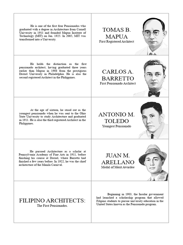 First Filipino Pensionado Architects | PDF | Art