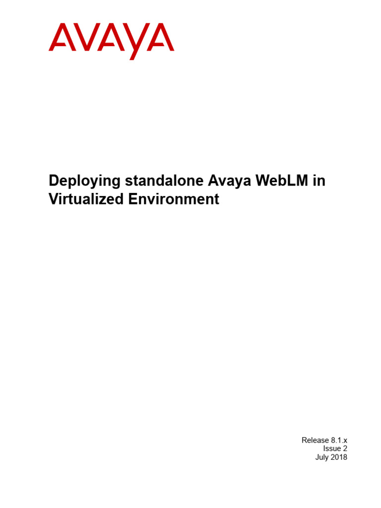 Deploying WebLM in Virtualized Environment R81x Issue2 Dec2019 | PDF | Virtualization | V Mware