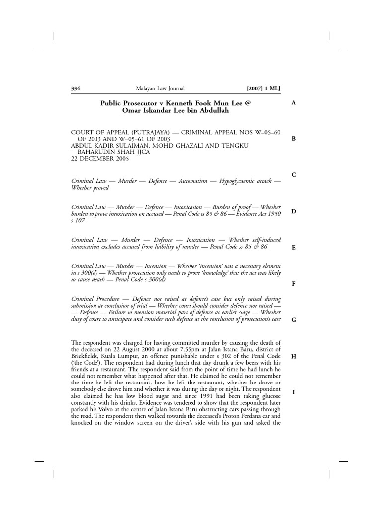 Public Prosecutor V Kenneth Fook Mun Lee @omar Iskandar Lee Bin ...
