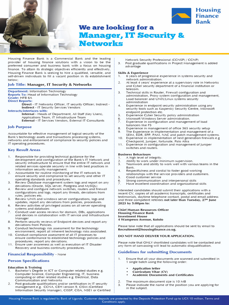 HFB Hiring IT-Security-Networks | PDF | Business | Computers