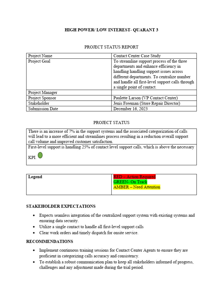 Status Report- High Power | PDF