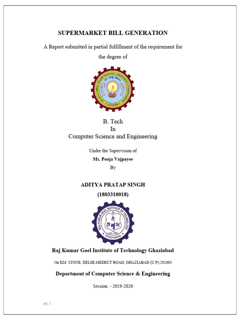 Supermarket Bill Generation | PDF | Engineering | Retail