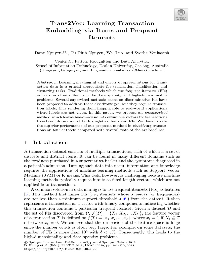 Tran2Vec-nguyen2018 | PDF | Computers | Technology & Engineering