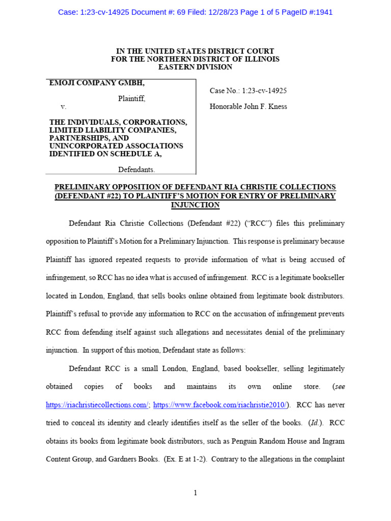 Bookseller's Defense Against Injunction | PDF | Injunction | Legal Concepts