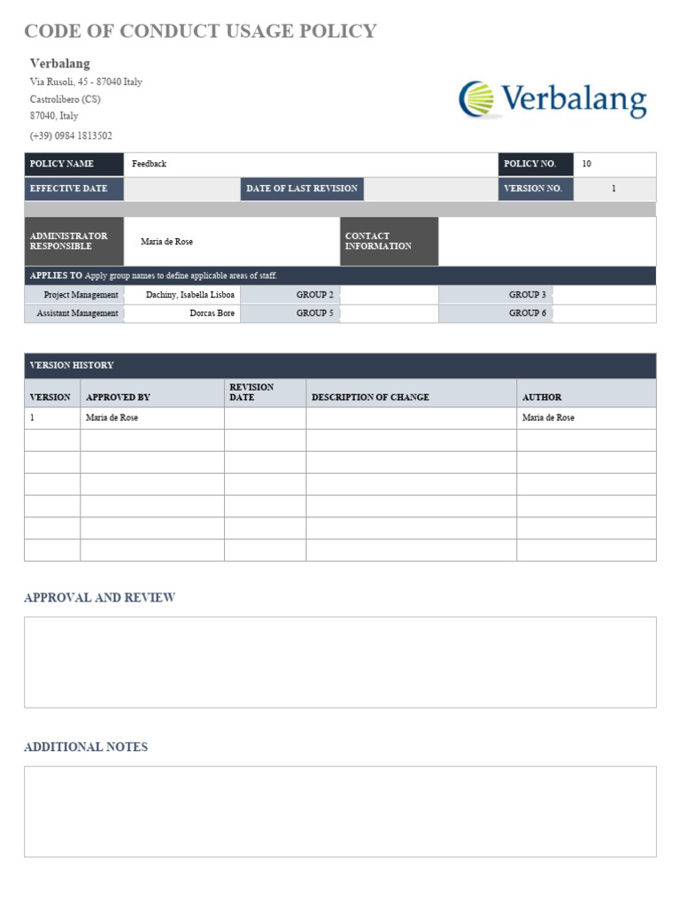 Code of Conduct | PDF | Employment | Policy
