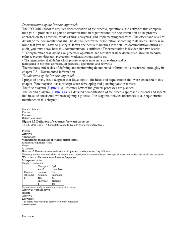 Documentation of the Process Approach | PDF