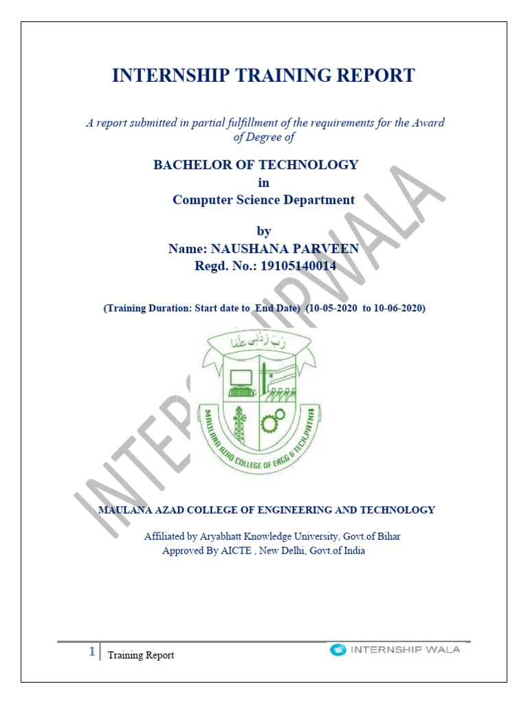 Training Report | PDF