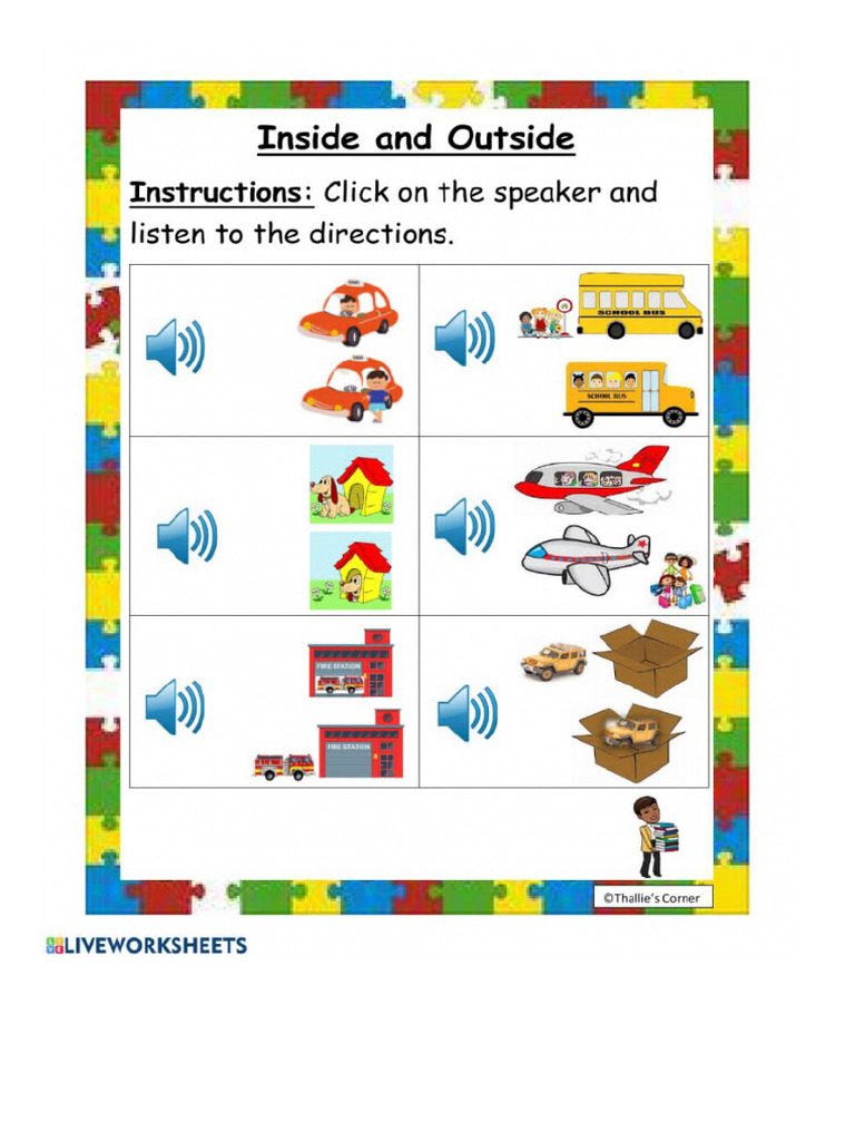 Inside and Outside Worksheet | PDF