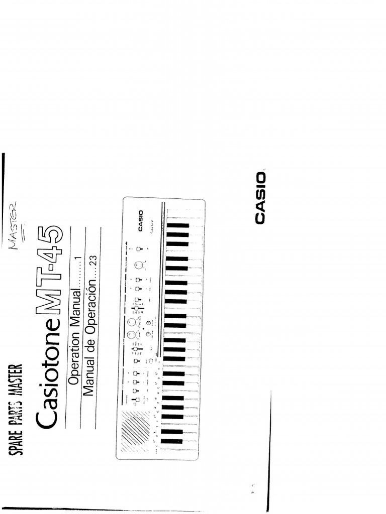 Casio MT-45 Owners Manual | PDF