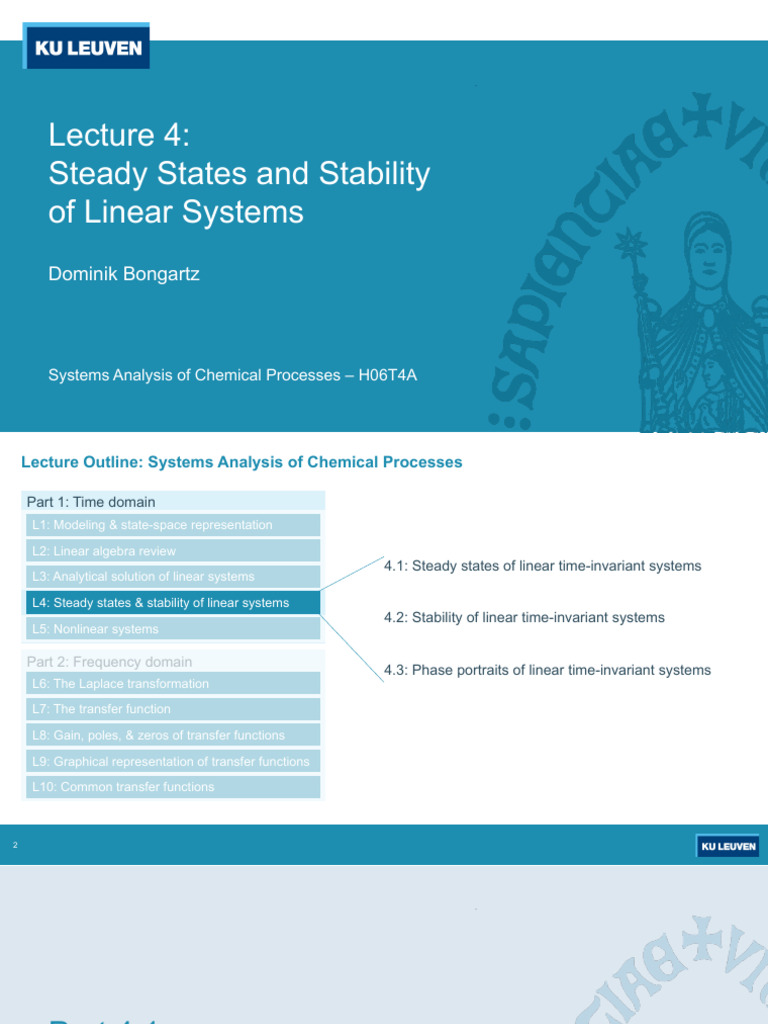L4 Steady States Stability Linear Systems | PDF
