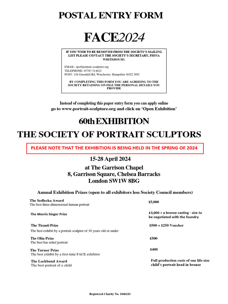 FACE2024 Entry Form - Paper Version - Final 30 Oct 23 | PDF