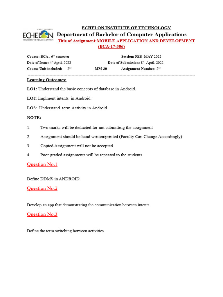 Mad Assignment-2 | PDF