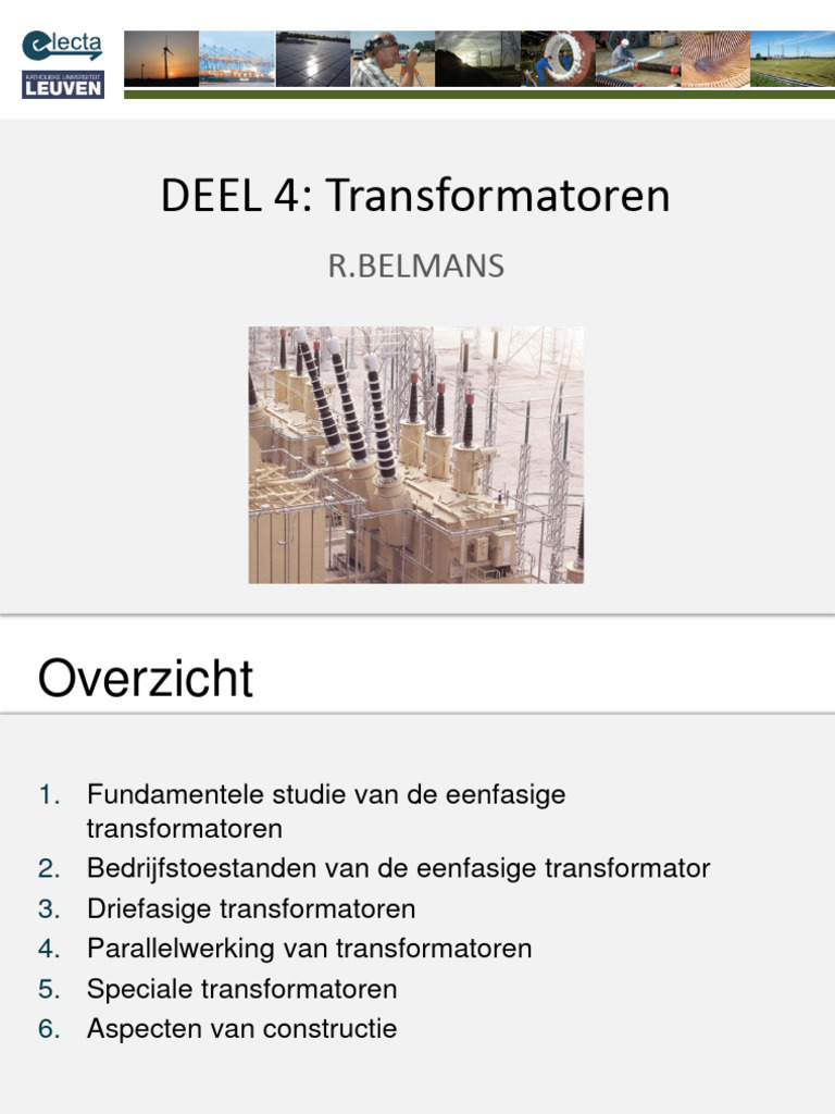 Deel4 Transformatoren 2012 H01L8a | PDF