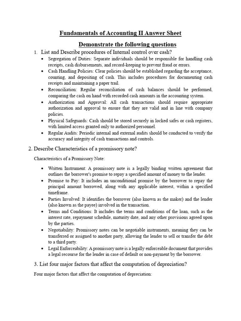 Fundamental of Accounting II | PDF | Depreciation | Partnership