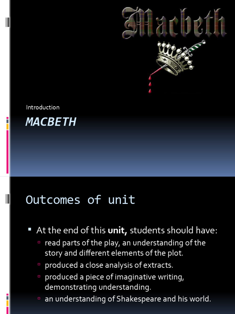 Macbeth Intro Lesson 1 | PDF