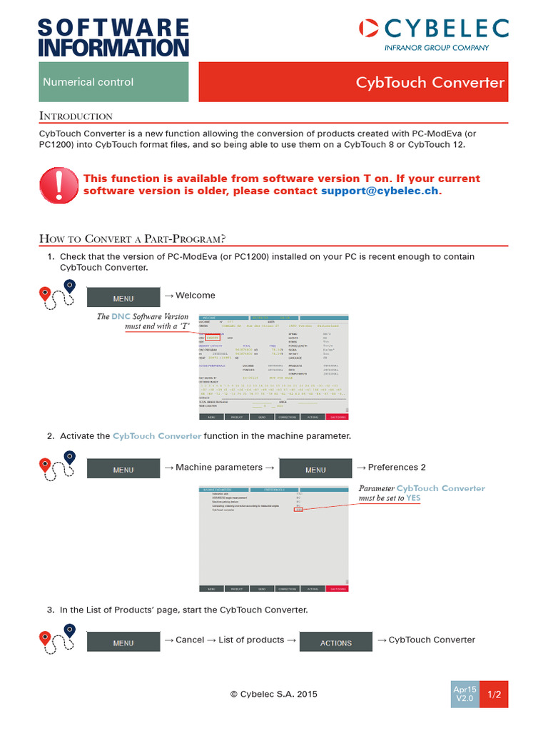 SoftInfo CybTouchConverter V2.0 | PDF