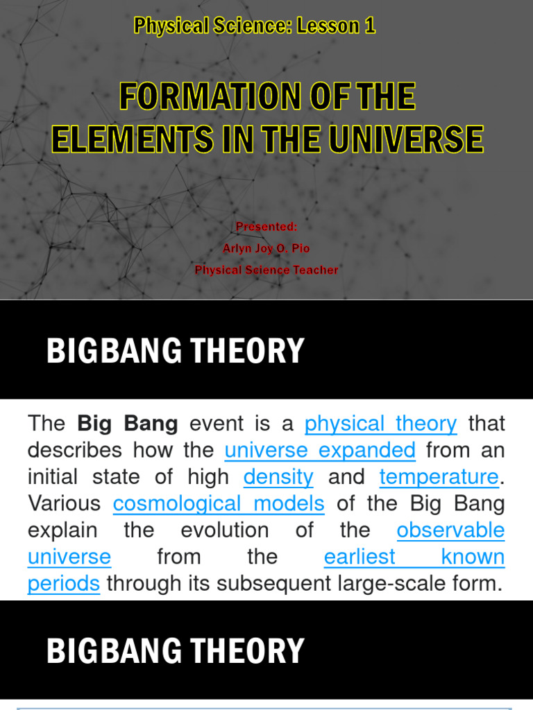 Universe Element Formation Guide | PDF | Stars | Neutron