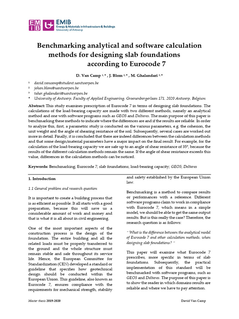 GEO5 - Benchmarking slab foundations eurocode 7 analytical and software ...