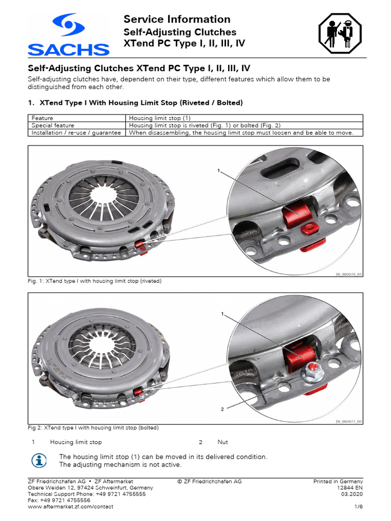 Self-Adjusting Clutch Installation Guide | PDF | Clutch | Tools