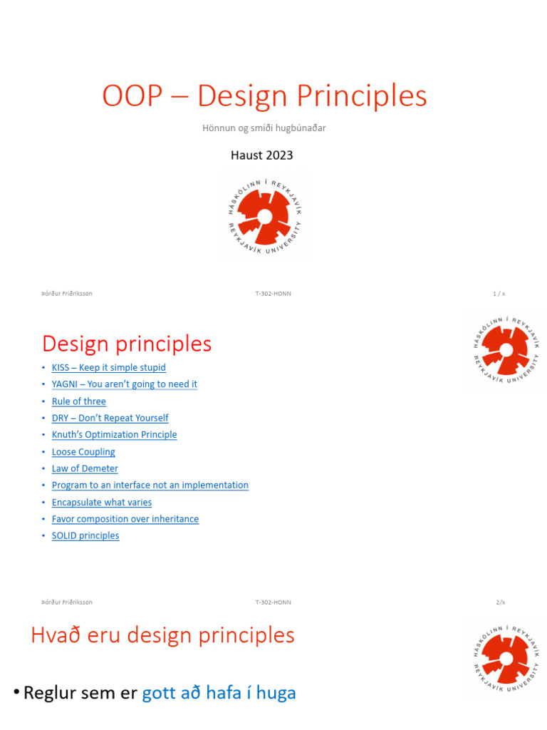 4-OOP Design Principles Isk | PDF