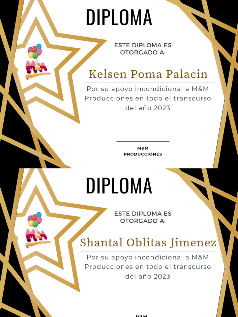 Diplomas 2023: Reconocimientos M&M | PDF