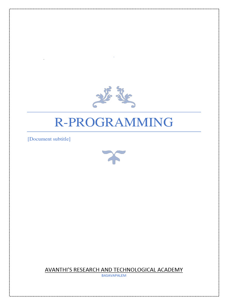 Teja Swaroop R 1 30 Pdf String Computer Science R Programming Language 3941