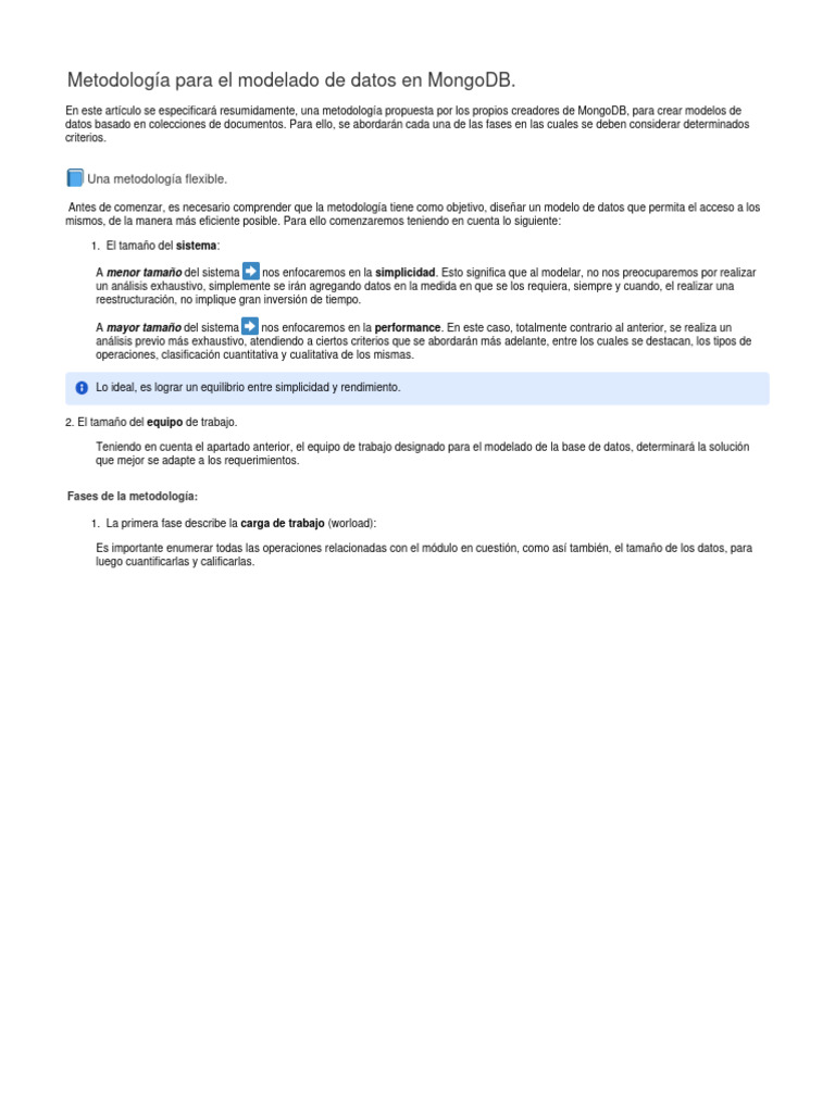 Metodología de Modelado en MongoDB | PDF