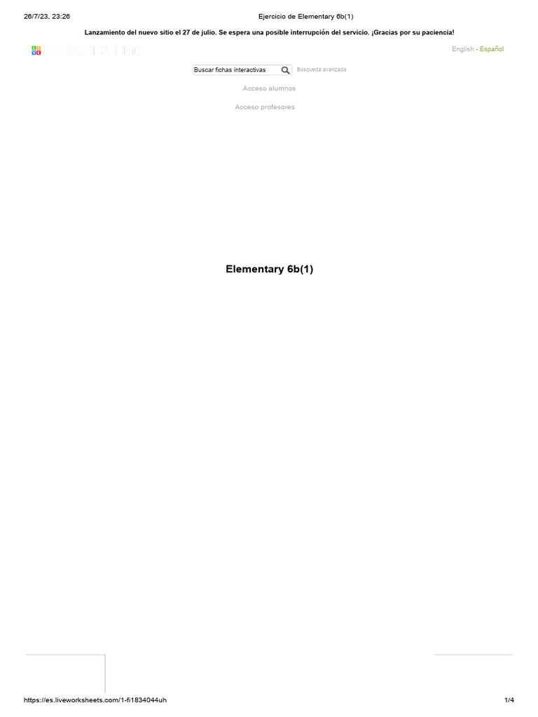 Ejercicio de Elementary 6b (1) .1 | PDF