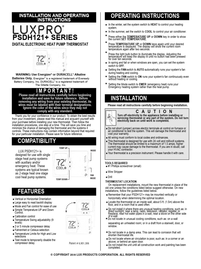 PSDH121plus WebMan ENG-ver1-6 9 16 | PDF | Thermostat | Equipment