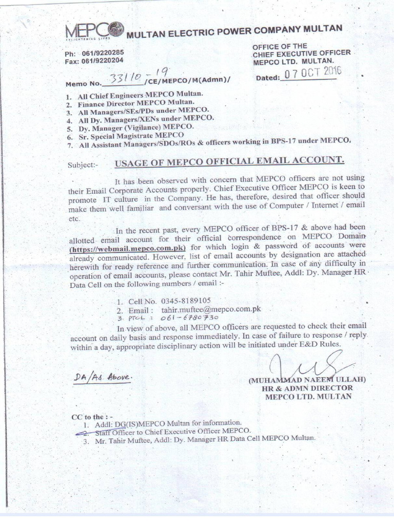 Mepco E-Mail Addresses - Opt | PDF