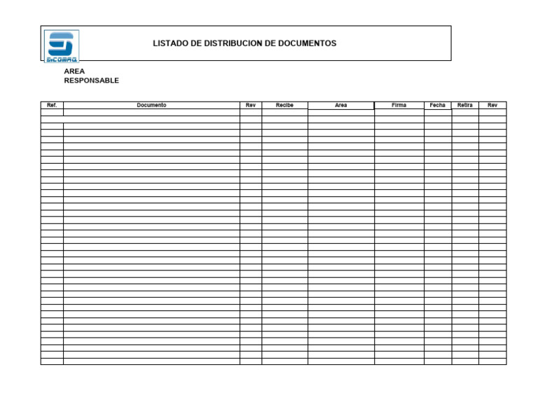 Formato Distribución de Documentos Rev 01 | PDF