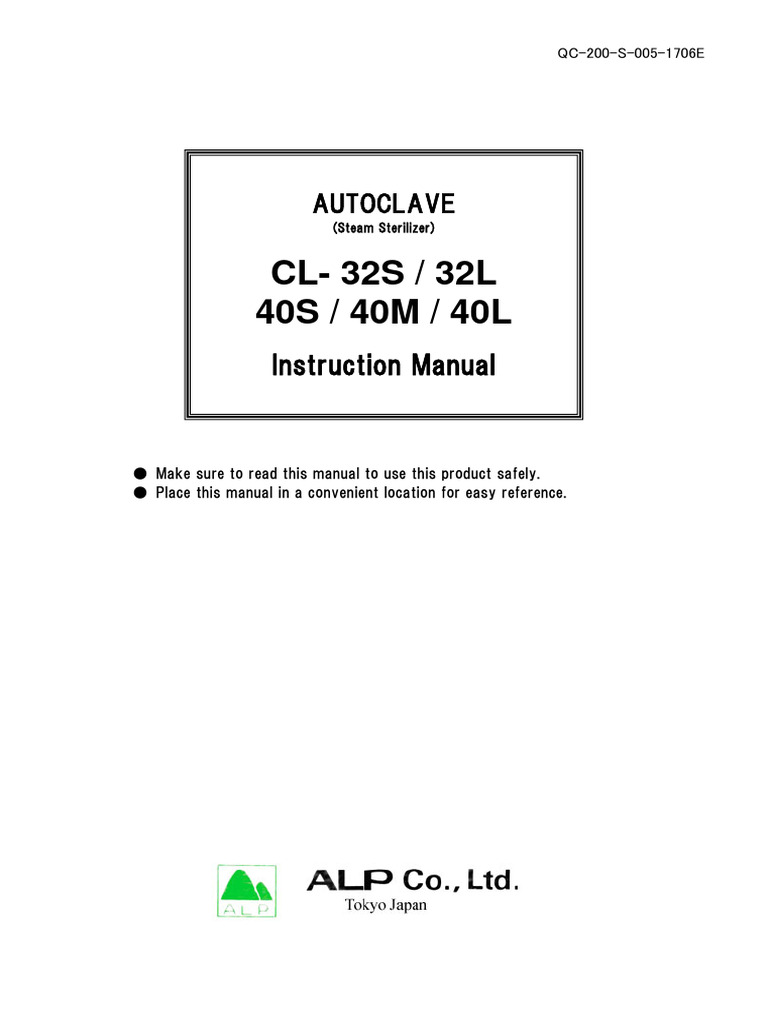 CL-32S / 32L 40S / 40M / 40L: Instruction Manual | PDF