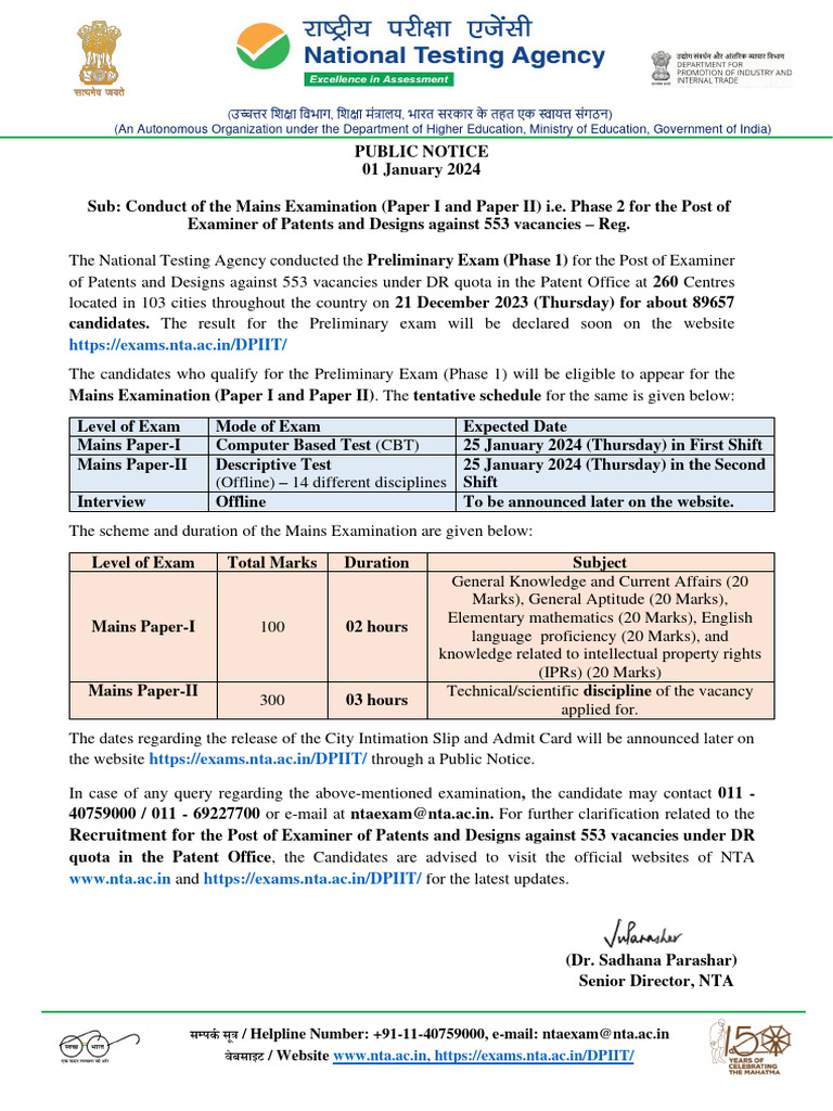 Notice 20240101223801 | PDF | Tests | Qualifications