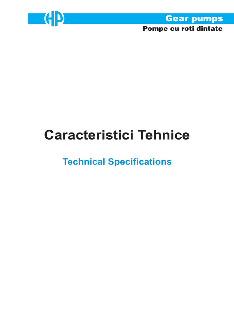 Calcul Pompe Roti Dintate | PDF